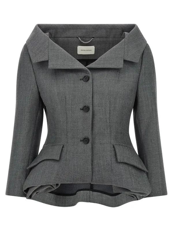 Magda Butrym 02' Blazer - Gray