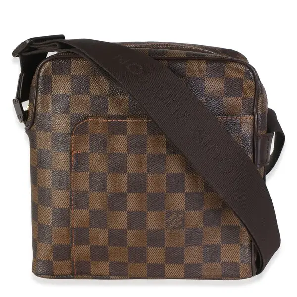 LOUIS VUITTON Damier Ebene Canvas Olav Pm Messenger - Brown