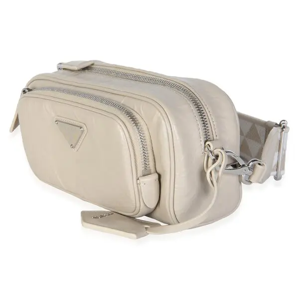 Prada Deserto Antique Nappa Multi-pocket Shoulder Bag - Beige
