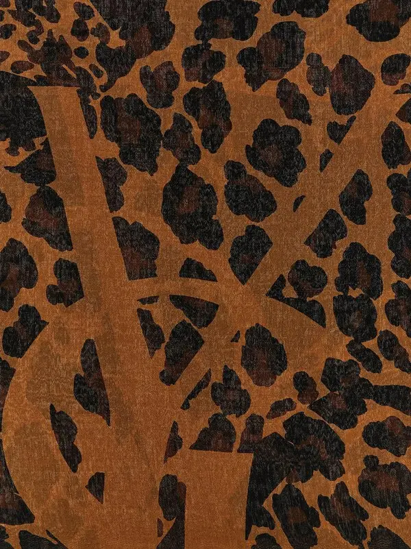 Saint Laurent Cassandre' Scarf With Leopard Pattern