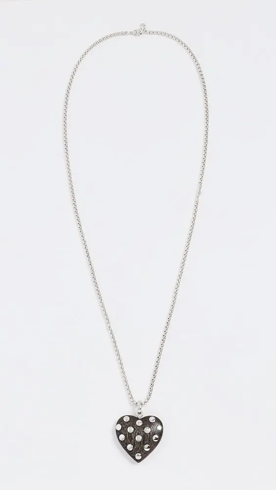 ROXANNE ASSOULIN The Big Studded Wood Pendant Necklace