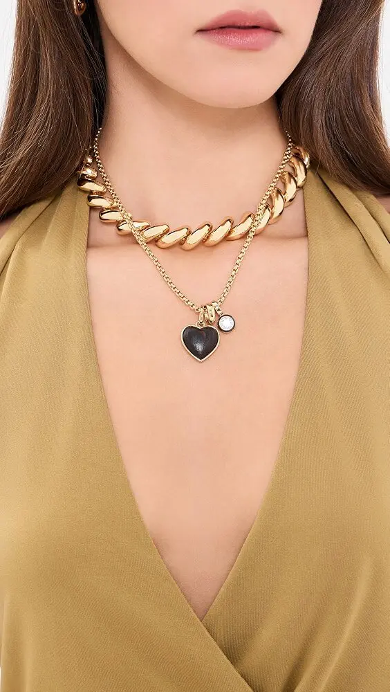 ROXANNE ASSOULIN The Mini Simple Wood Heart Pendant Necklace