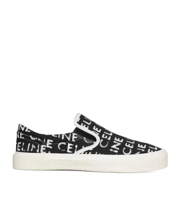 Celine Elliot Slip-on In Printed Canvas - White