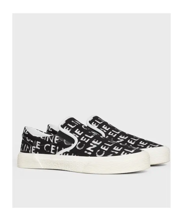 Celine Elliot Slip-on In Printed Canvas - White