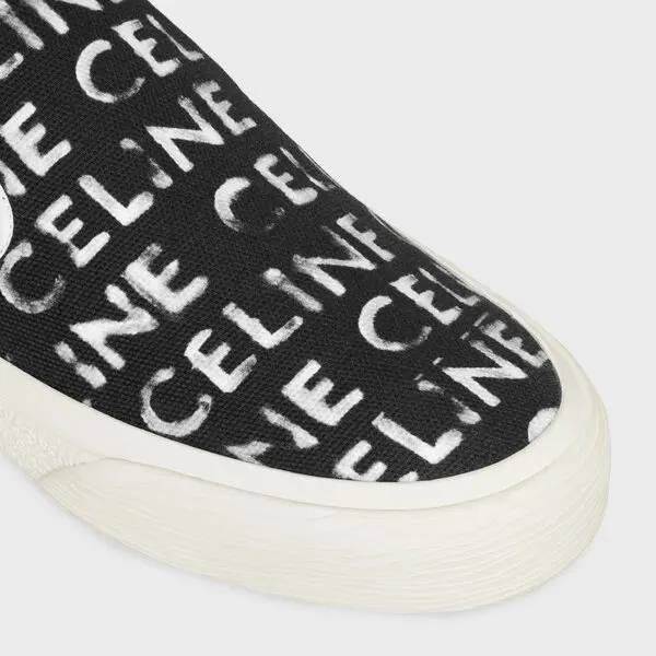 Celine Elliot Slip-on In Printed Canvas - White