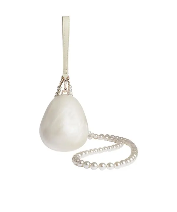 Simone Rocha Decorative Miniature Pearl Egg Bag