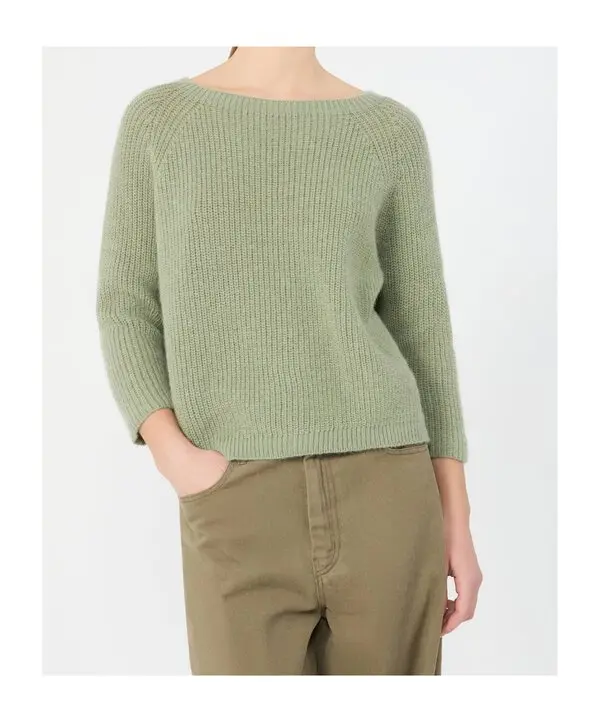 Max Mara Ribbed Crew Neck Knitted Sweater