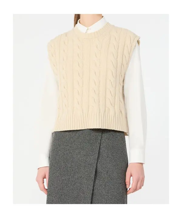 Max Mara Clown Cable-knit Knitted Top