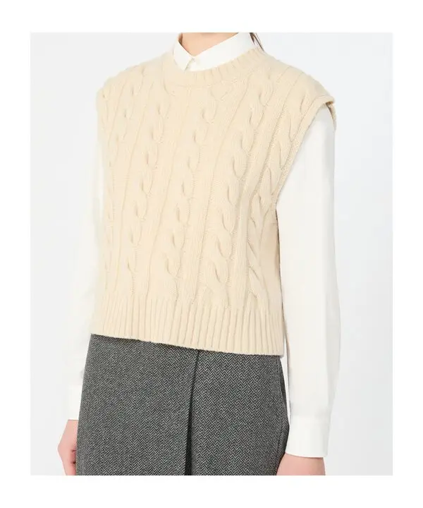 Max Mara Clown Cable-knit Knitted Top