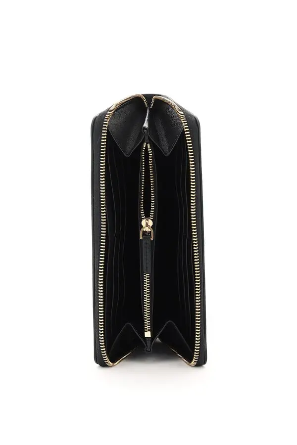 Versace Logo Detailed Zipped Wallet