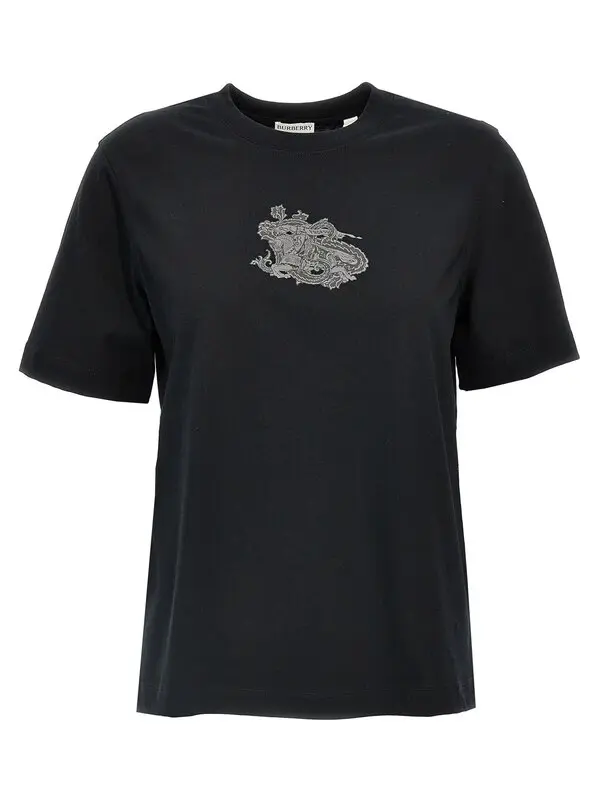 Burberry Logo Print T-shirt - Black