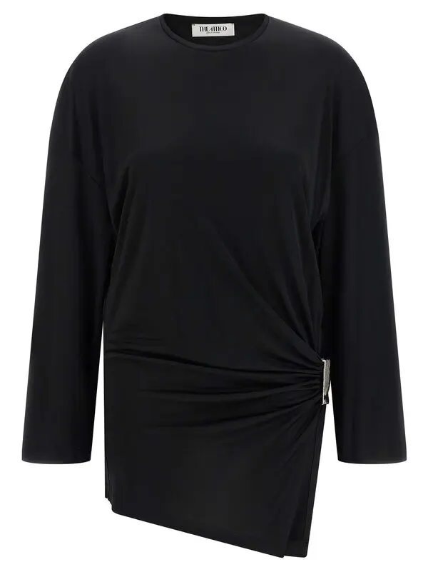 Attico Metallic Detail Dress - Black