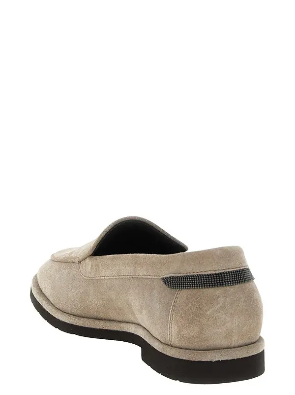 Brunello Cucinelli Monile' Suede Loafers