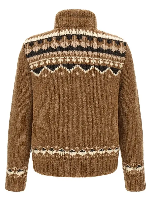 Moncler Geometric Bouclé Cardigan