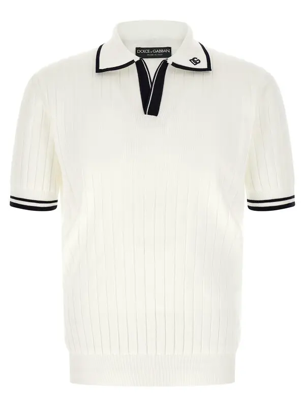 Dolce & Gabbana Flat Ribbed Polo Shirt - Multicolor