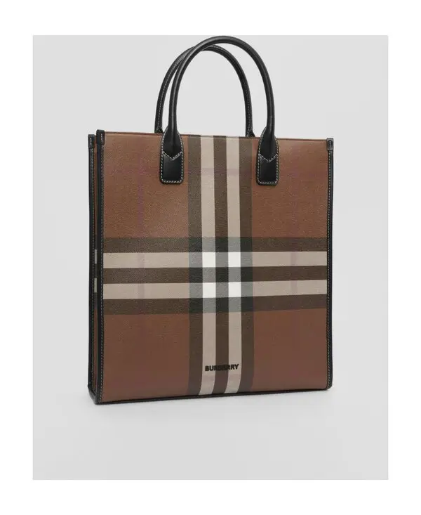 Burberry Denny Checked Tote Bag