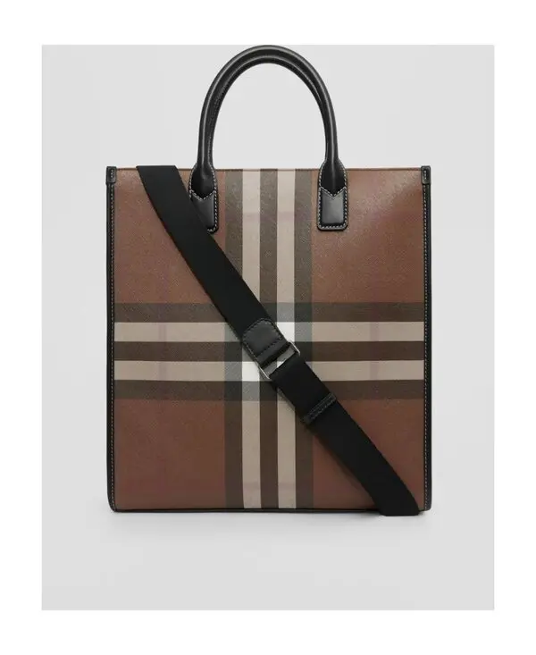 Burberry Denny Checked Tote Bag