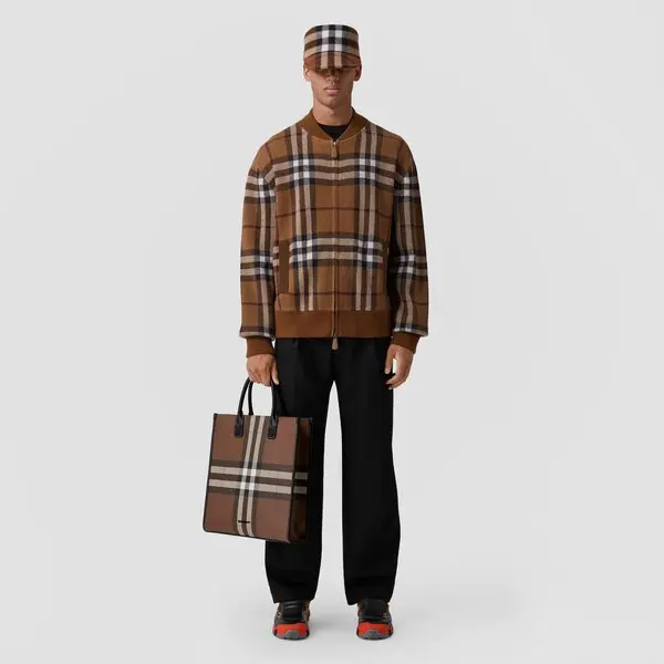 Burberry Denny Checked Tote Bag