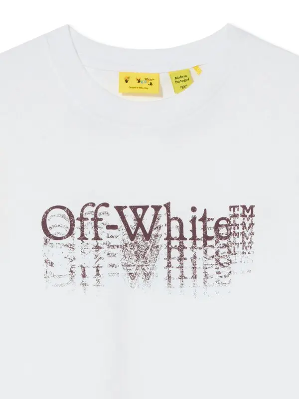 Off-White Big Bookish Stamp Cotton T-shirt - White