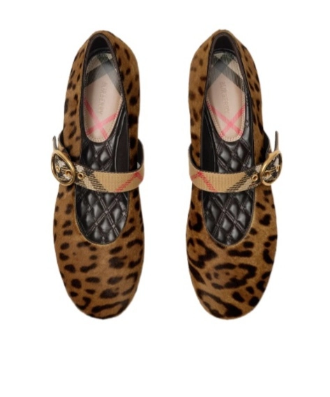 Burberry Leopard Print Robin Ballerinas