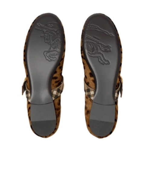 Burberry Leopard Print Robin Ballerinas