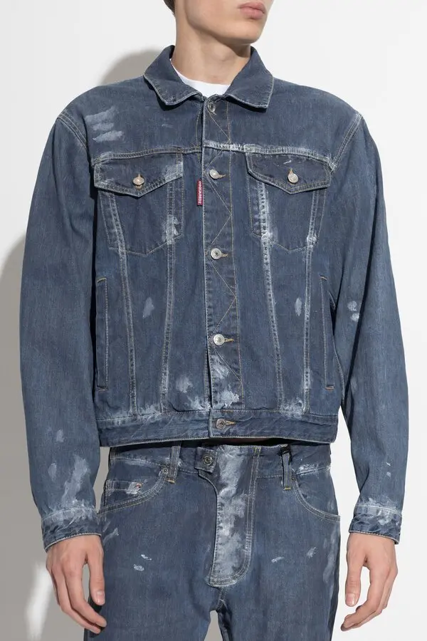 Dsquared2 Vintage-effect Denim Jacket