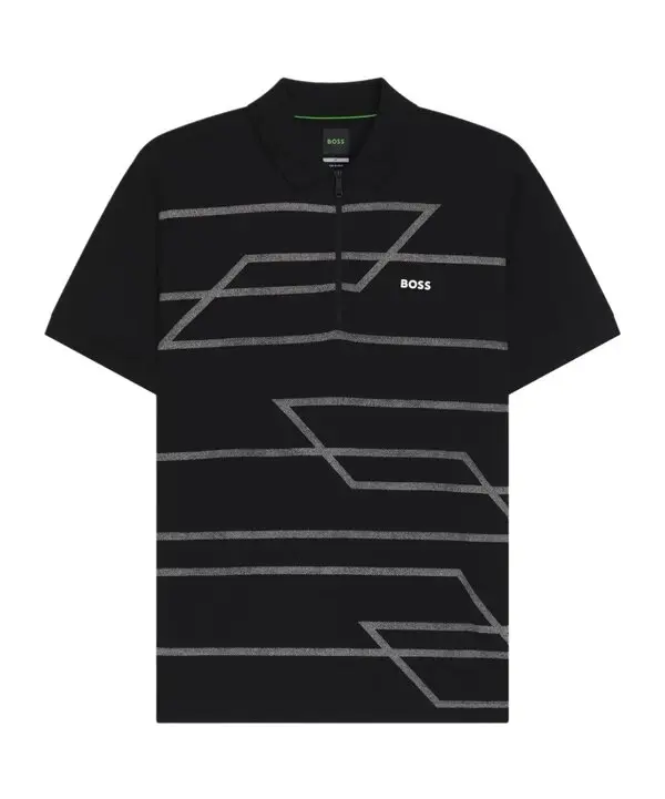 Hugo Boss Geometric-pattern Polo Shirt