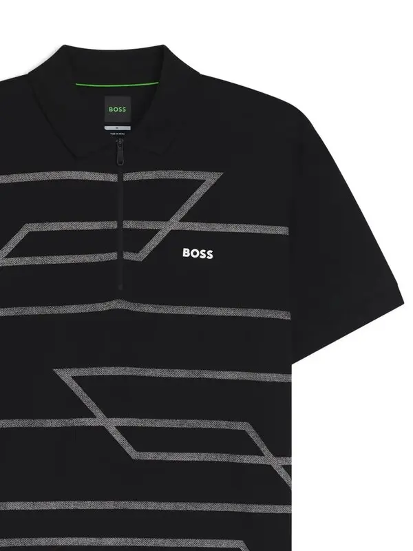 Hugo Boss Geometric-pattern Polo Shirt