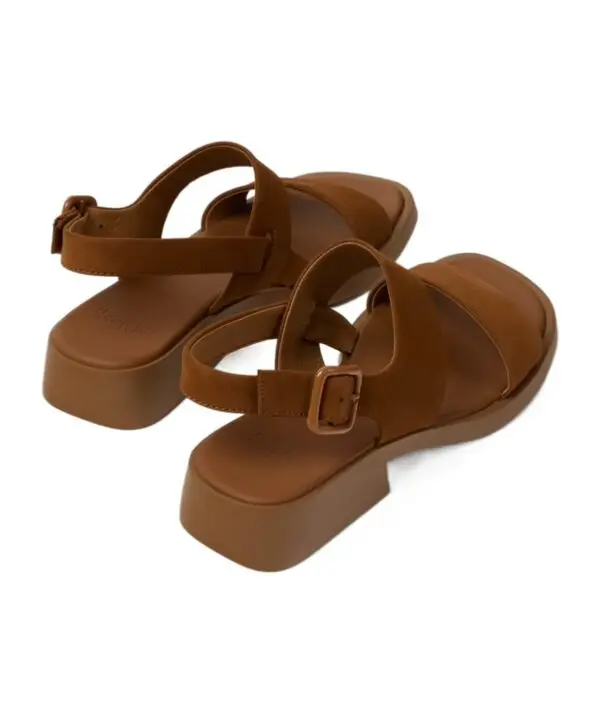 Camper Buckled Block Heel Sandals - Brown