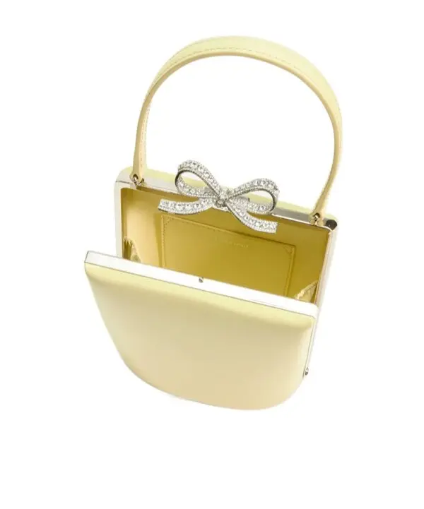 SELF-PORTRAIT Bow Clasp Leather Tote Bag