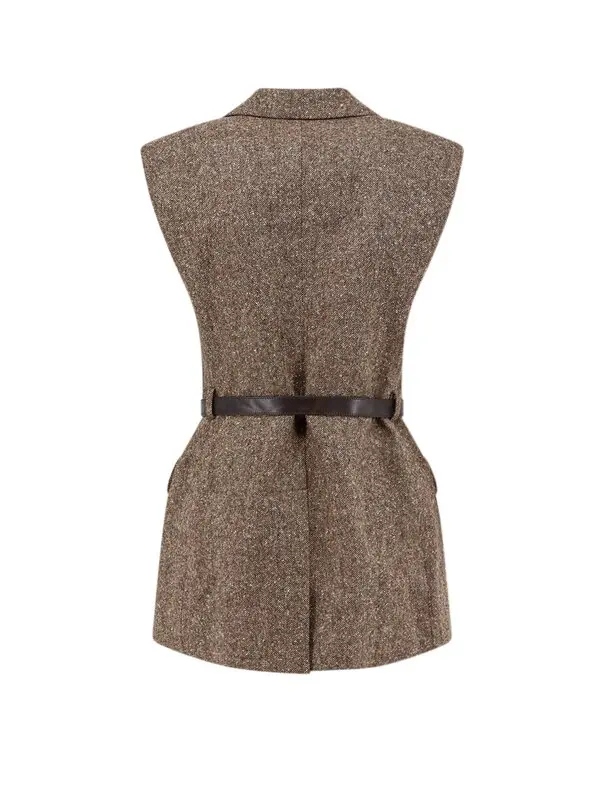 Brunello Cucinelli Double-breasted Belt Vest