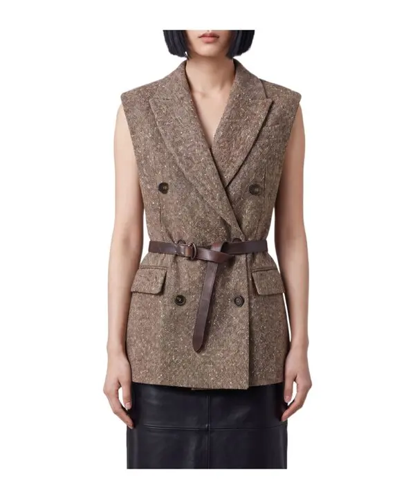 Brunello Cucinelli Double-breasted Belt Vest