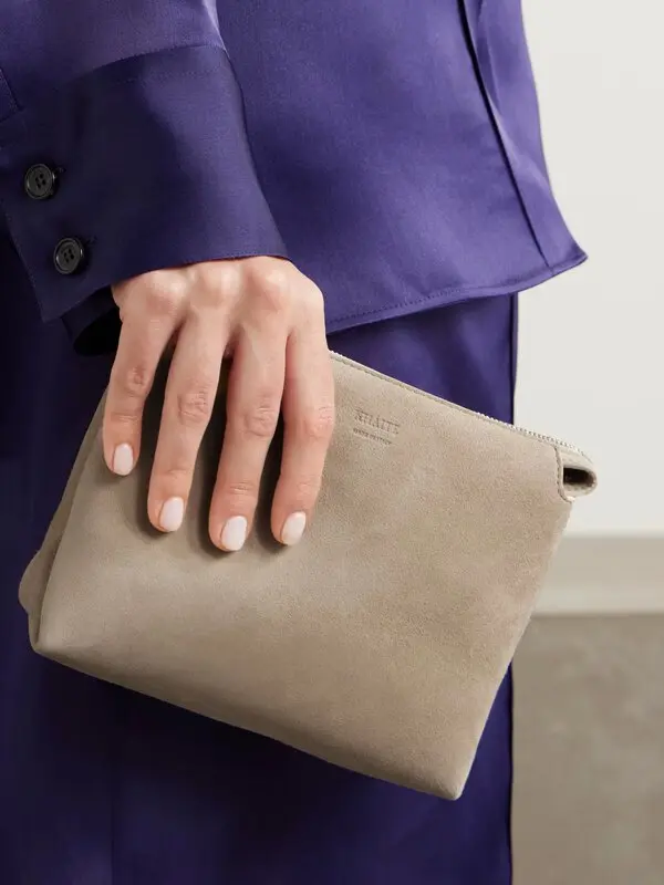 Khaite Lina Suede Clutch