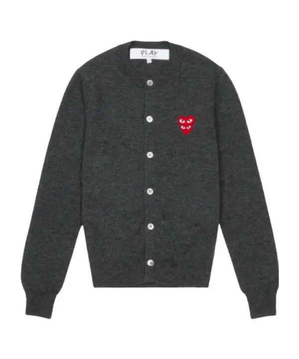 Play Comme Des Garcon Heart-patterned Cardigan