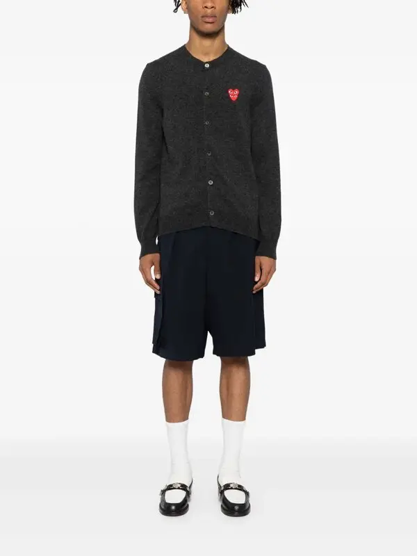 Play Comme Des Garcon Heart-patterned Cardigan