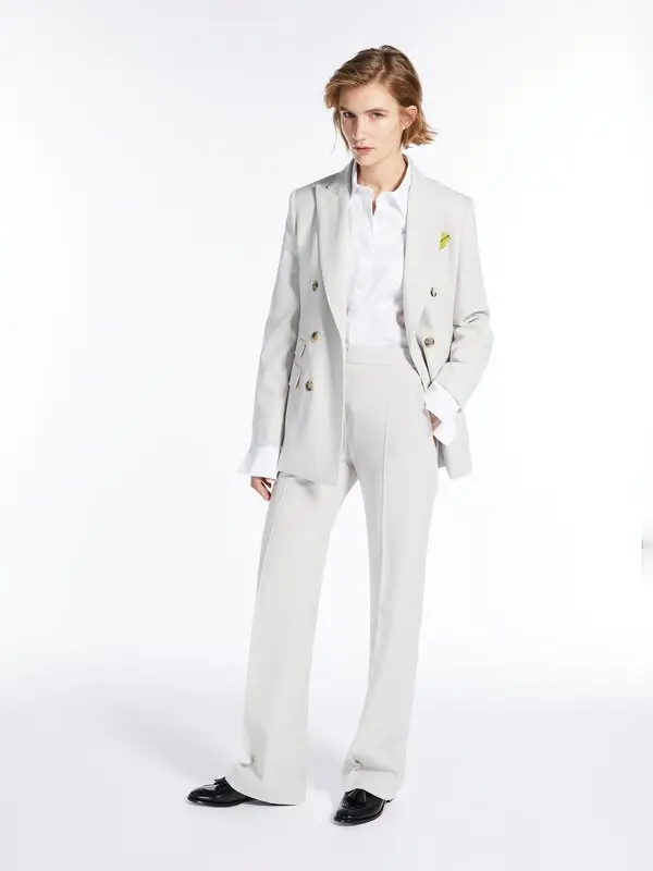 Max Mara Pleat Detailed Straight Leg Pants