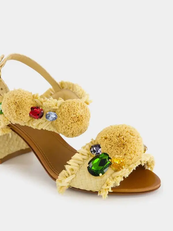 Dolce & Gabbana Dolce Gabbana Embroidered Fringed Sandals