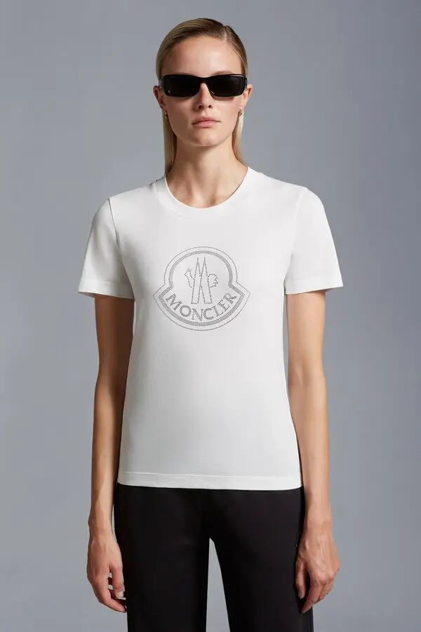 Moncler Logo Embellished Crewneck T-shirt