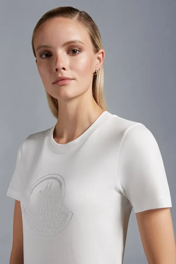 Moncler Logo Embellished Crewneck T-shirt