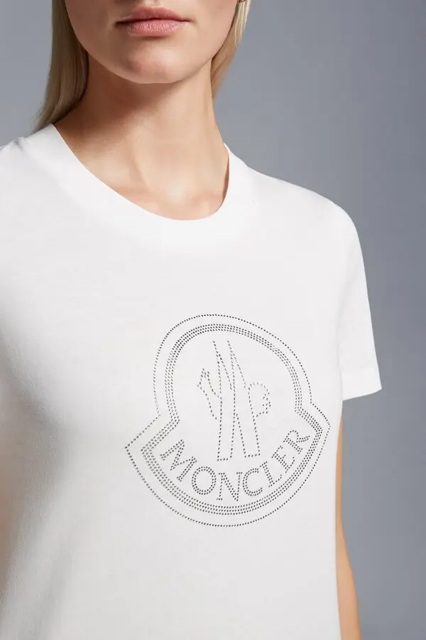 Moncler Logo Embellished Crewneck T-shirt