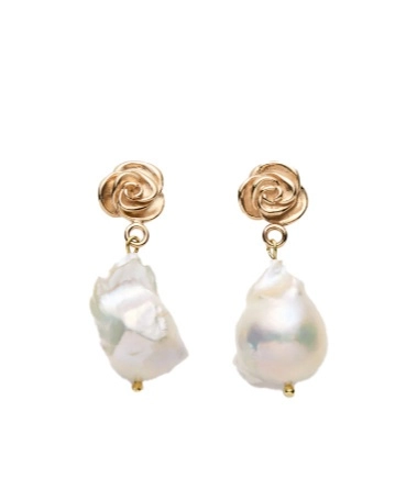 Magda Butrym Rose Drop Earrings - Gold