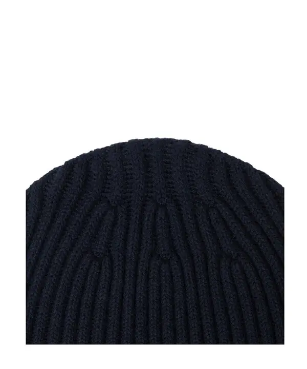 Stone Island Beanie With Compass Logo Patch