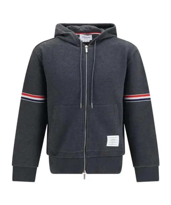 Thom Browne 4-bar Zip-up Hoodie