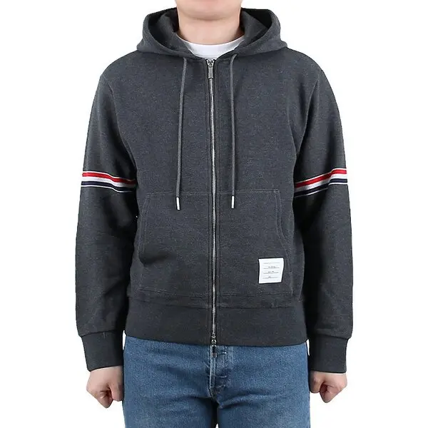 Thom Browne 4-bar Zip-up Hoodie
