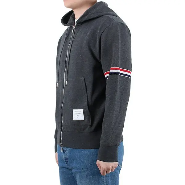 Thom Browne 4-bar Zip-up Hoodie