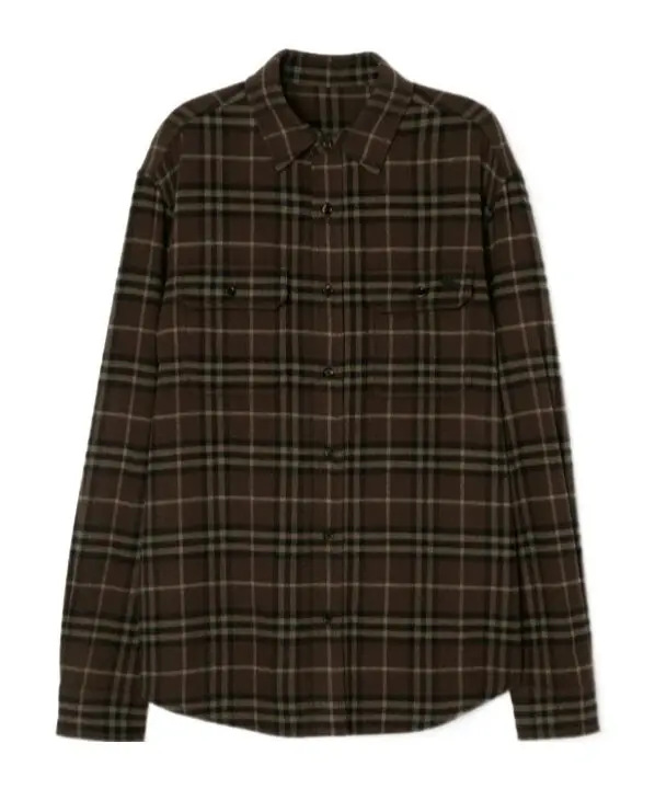 Burberry Check Wool Flannel Overshirt