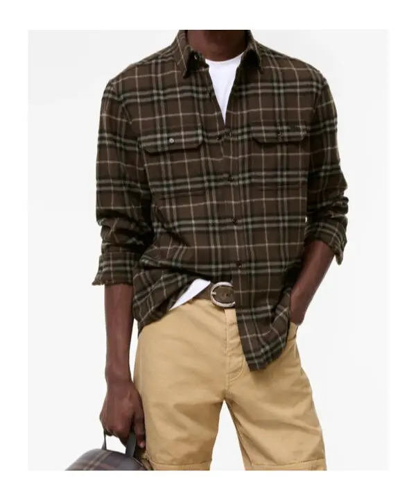 Burberry Check Wool Flannel Overshirt