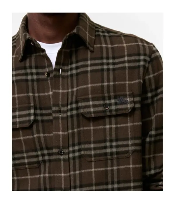 Burberry Check Wool Flannel Overshirt