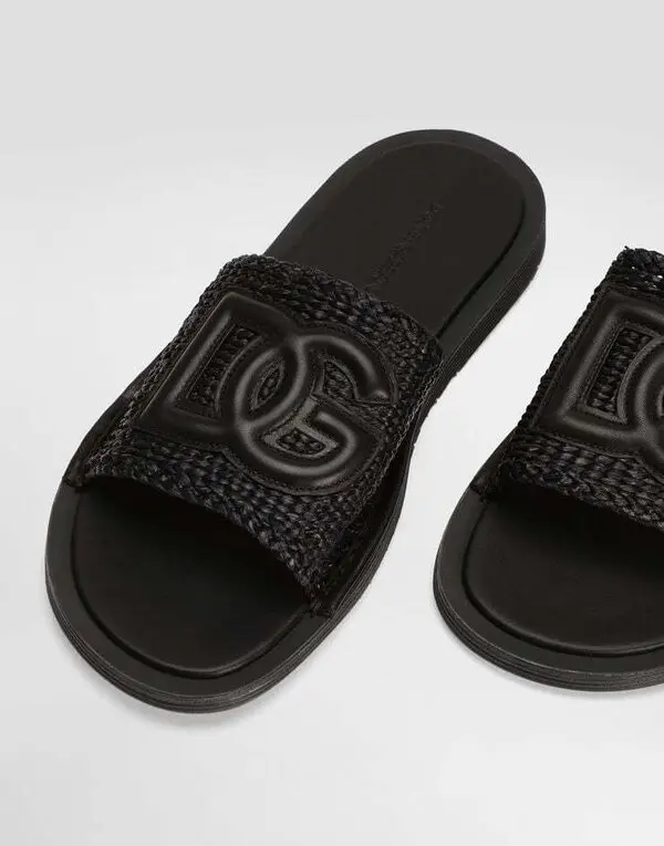 Dolce & Gabbana Dolce Gabbana Dg Patch Crochet Slippers