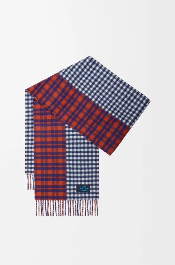 Loewe Cosima Von Bonin Checked Fringed Scarf